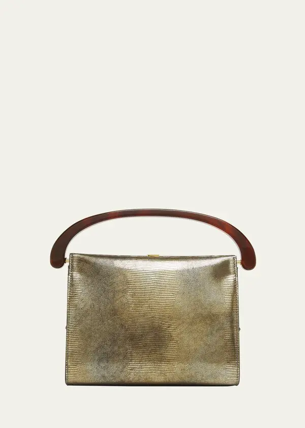 Dries Van Noten Lizard-embossed Top-handle Bag