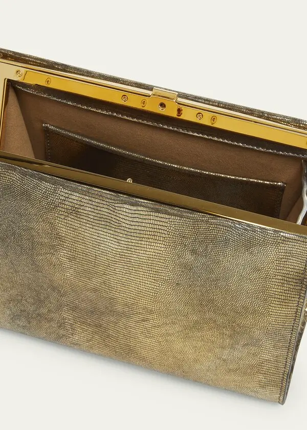 Dries Van Noten Lizard-embossed Top-handle Bag