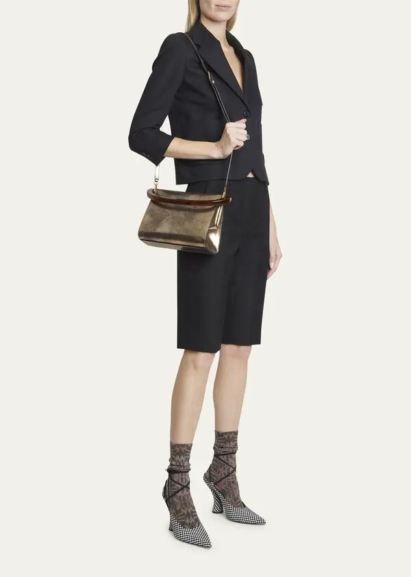 Dries Van Noten Lizard-embossed Top-handle Bag