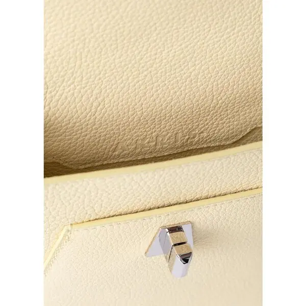 Akris Leather Messenger Bag - Alabaster