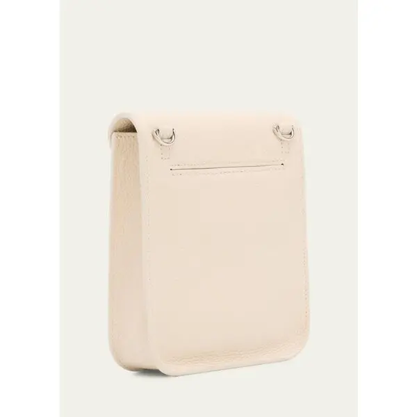 Akris Leather Messenger Bag - Alabaster