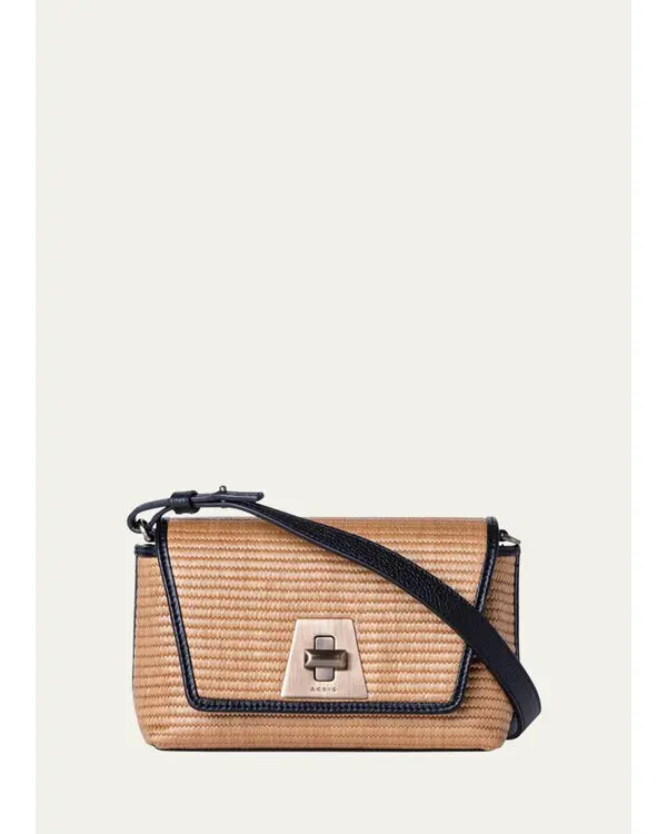 Akris Anouk Little Day Raffia Shoulder Bag