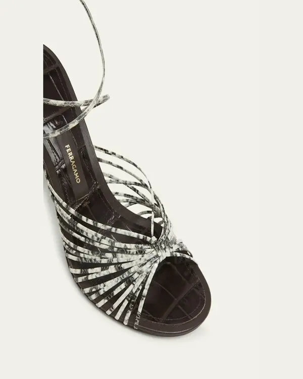 FERRAGAMO Atena Caged Ankle-wrap Sandals