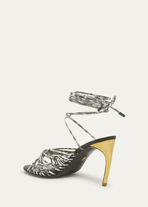 FERRAGAMO Atena Caged Ankle-wrap Sandals