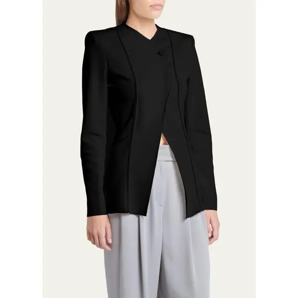 Giorgio Armani Stretch Viscose Asymmetrical Knit Jacket