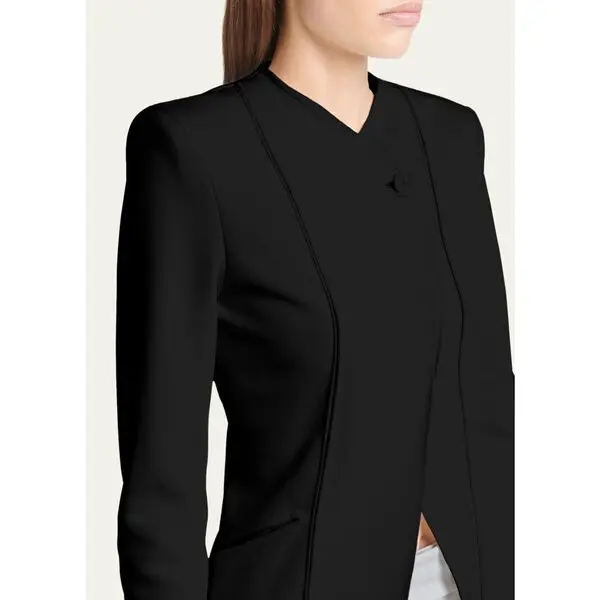 Giorgio Armani Stretch Viscose Asymmetrical Knit Jacket