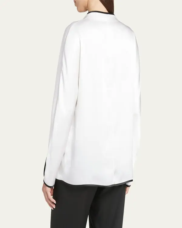 Giorgio Armani Tasseled Silk Blouse