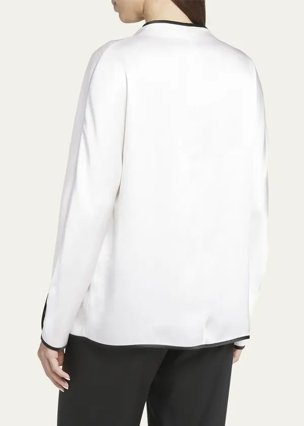 Giorgio Armani Tasseled Silk Blouse