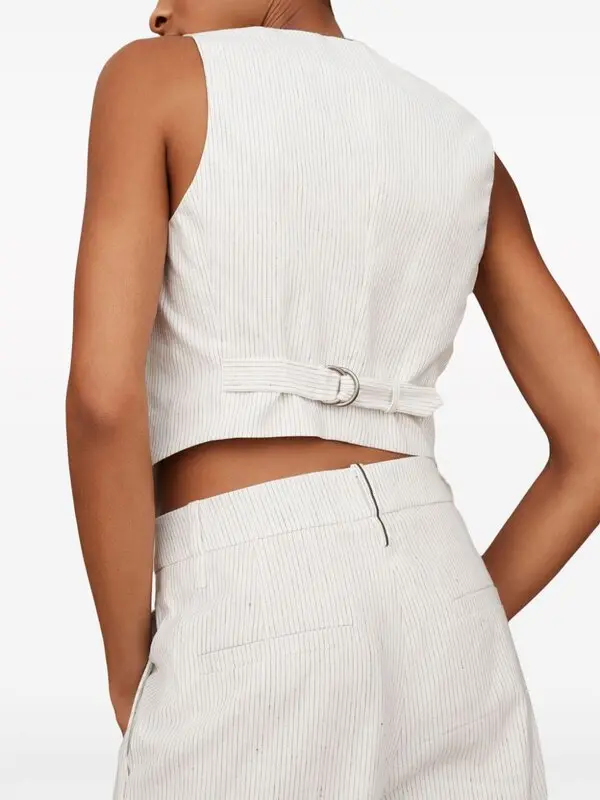 Brunello Cucinelli Pinstriped Linen-blend Trousers