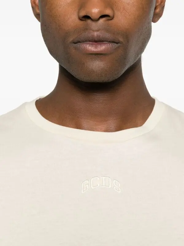 Gcds Logo-embroidered Cotton T-shirt
