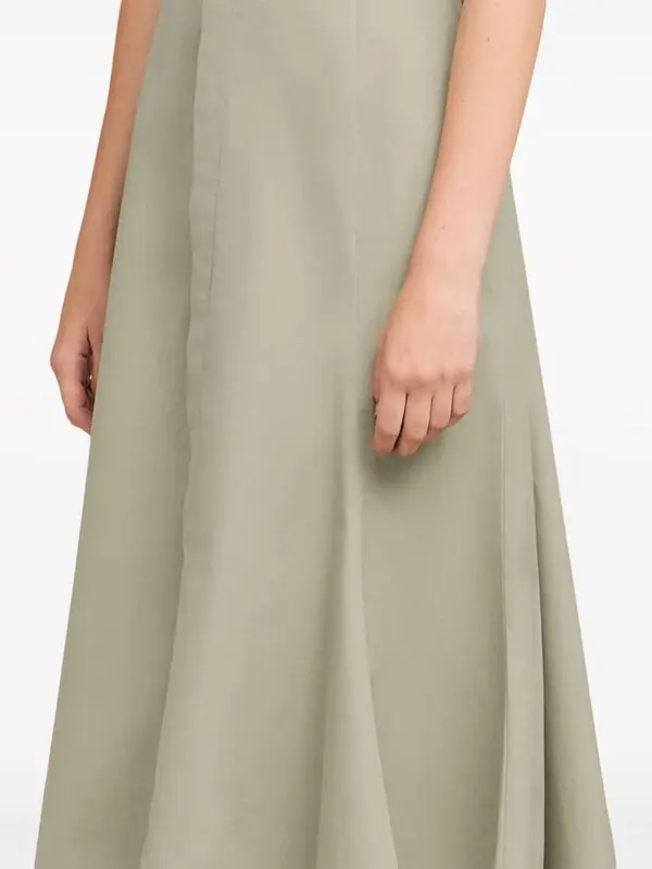AMI Paris Short-sleeve Cotton Midi Dress