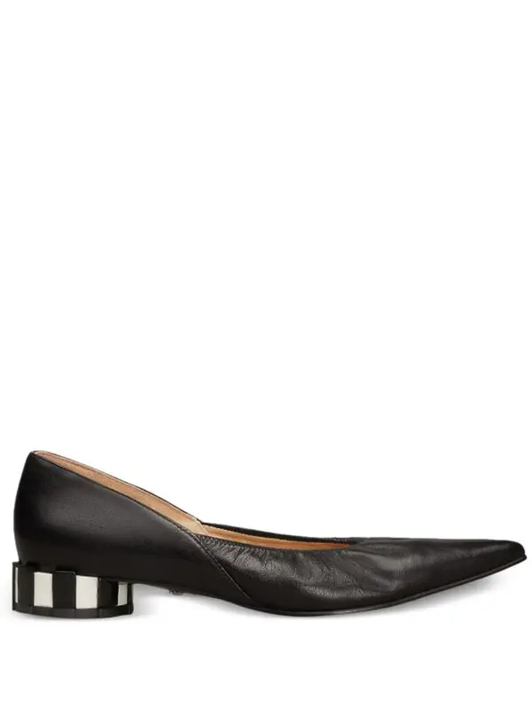 Ami Pointed-toe Leather Pumps - Black