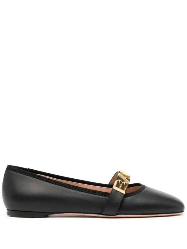 Bally Balby Leather Ballerina Shoes
