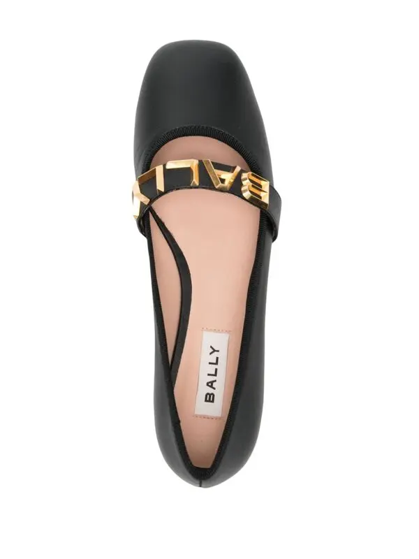Bally Balby Leather Ballerina Shoes