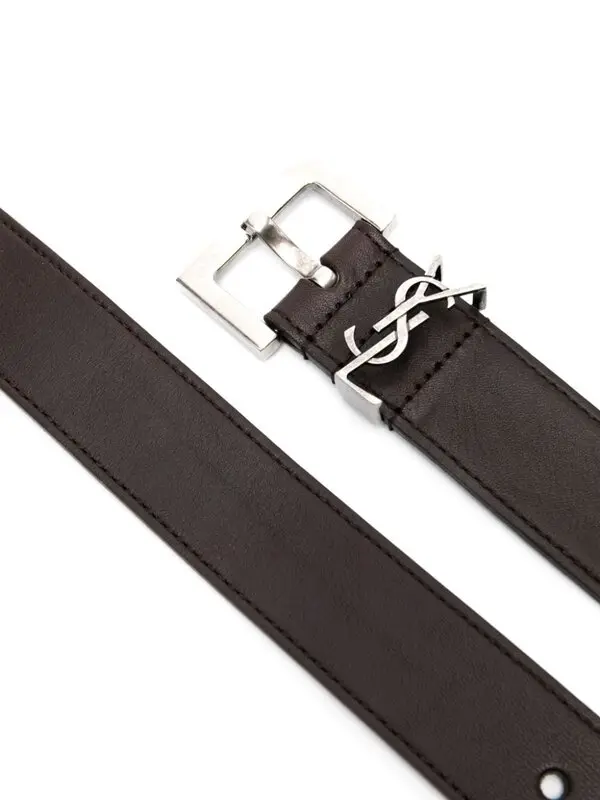 Saint Laurent Cassandre Leather Belt