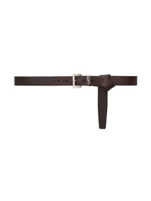 Saint Laurent Cassandre Leather Belt
