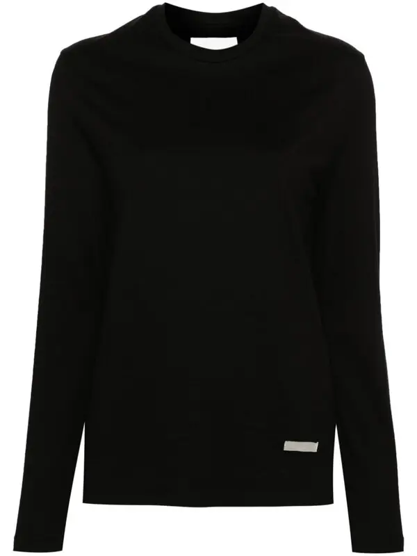 JIL SANDER Logo-plaque T-shirt - Black