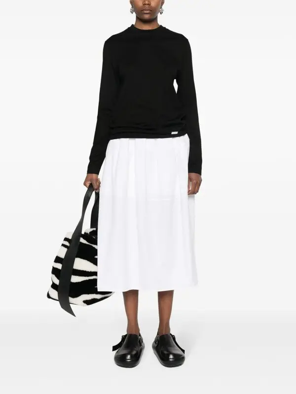 JIL SANDER Logo-plaque T-shirt - Black