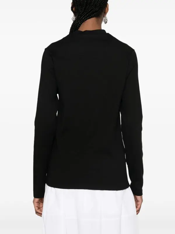 JIL SANDER Logo-plaque T-shirt - Black