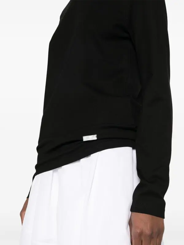 JIL SANDER Logo-plaque T-shirt - Black