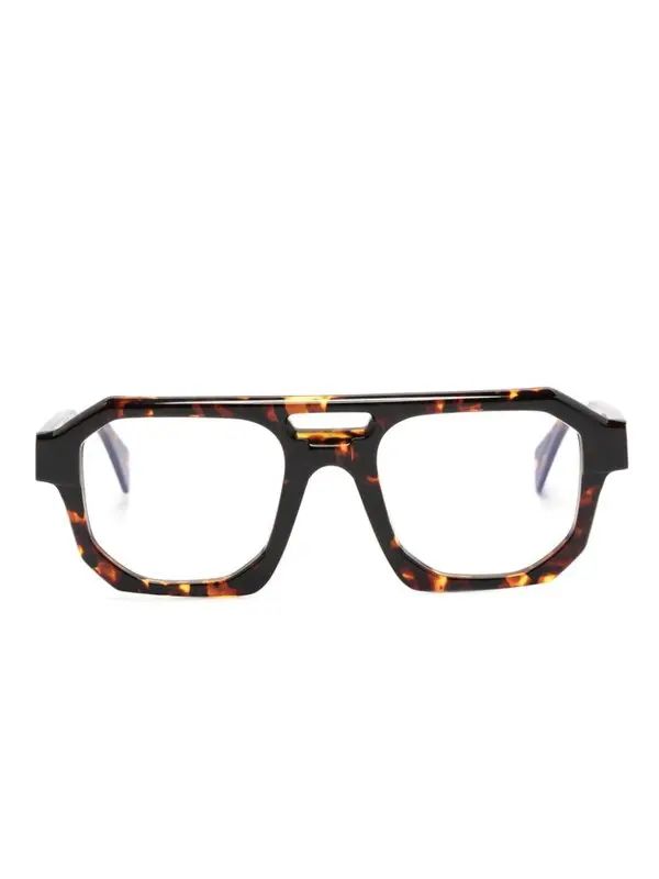 KUBORAUM K33 Square-frame Glasses - Brown