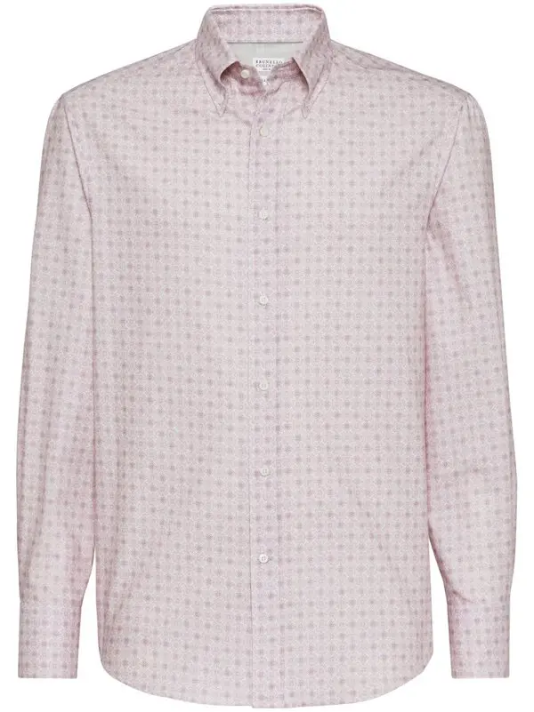 Brunello Cucinelli Long-sleeve Cotton Shirt