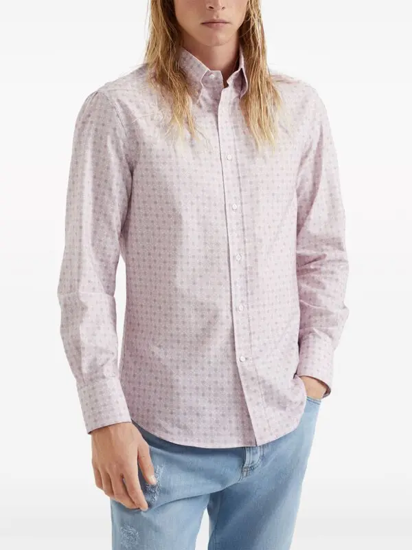 Brunello Cucinelli Long-sleeve Cotton Shirt