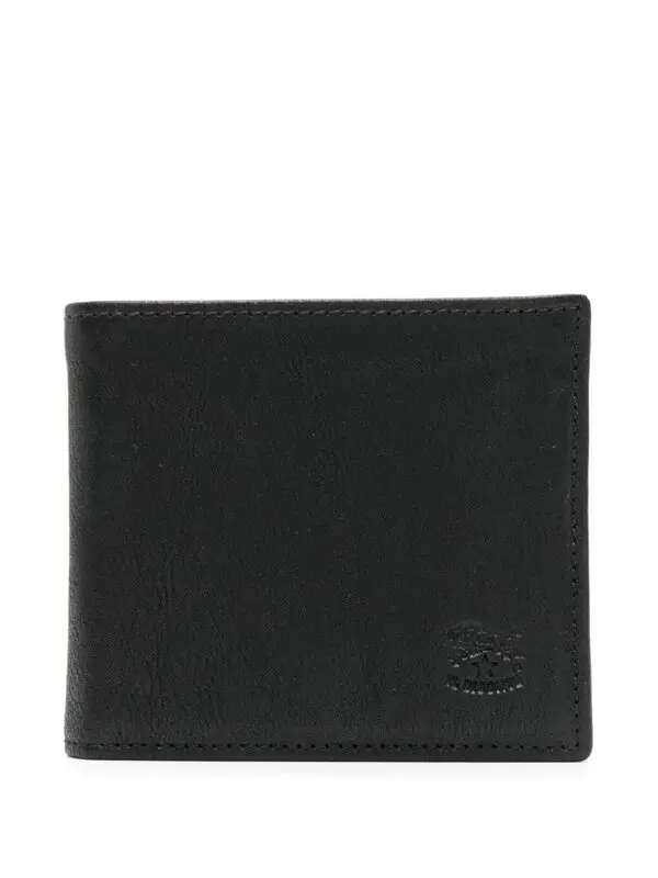 Il Bisonte Leather Bi-fold Wallet - Black