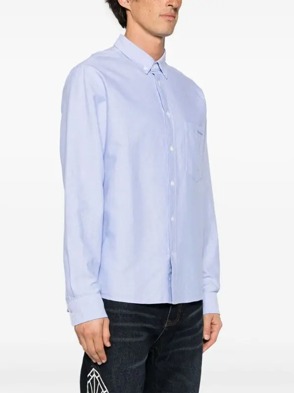 MARANT Jasolo Logo-embroidered Cotton Shirt - Blue