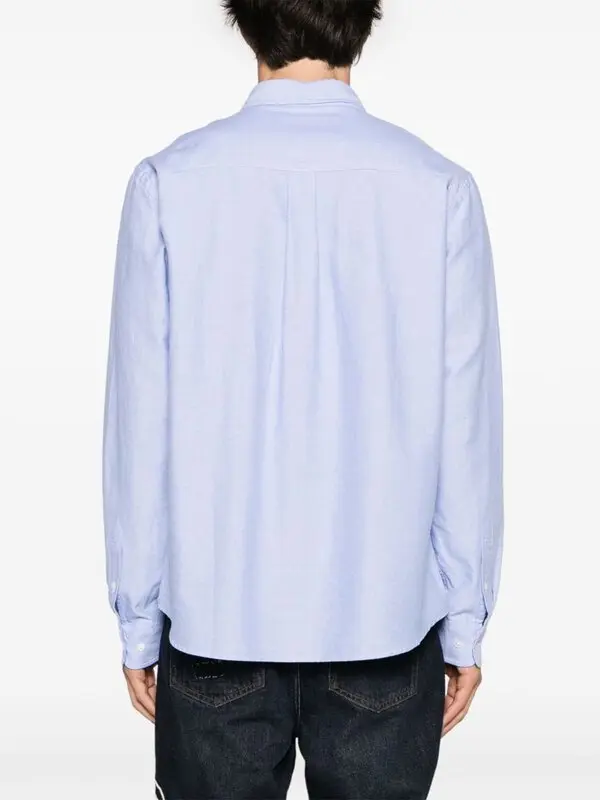 MARANT Jasolo Logo-embroidered Cotton Shirt - Blue