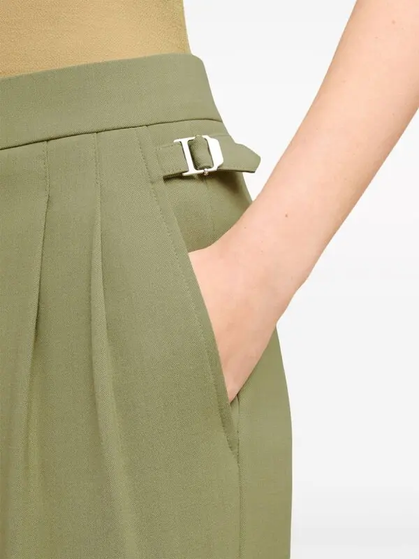 AMI Paris Straight-leg Twill Trousers - Green