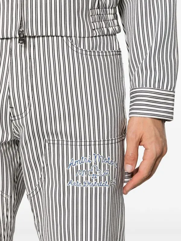 Amiri Striped Cotton Carpenter Trousers
