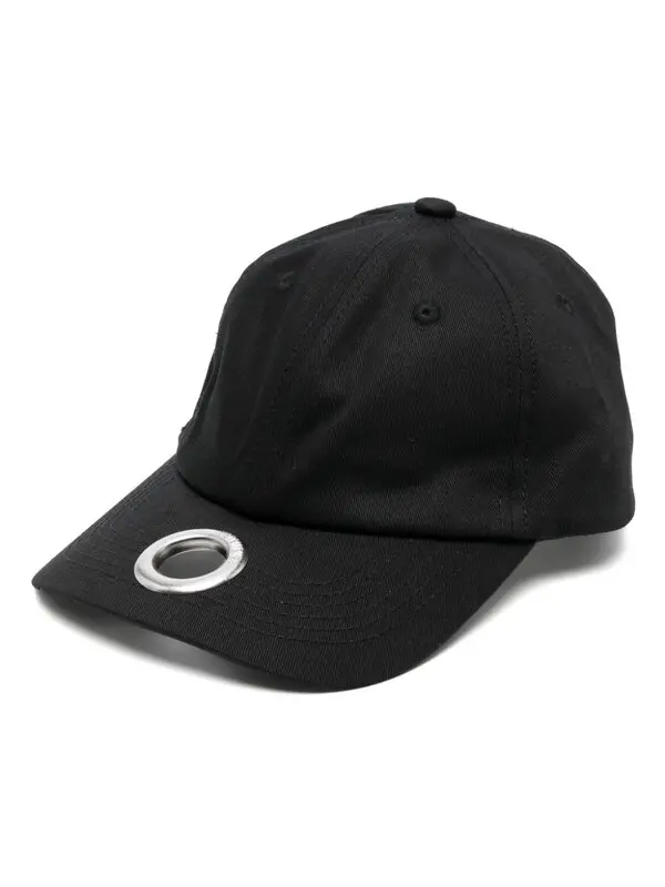 Vetements Eyelet Embellished Cotton Baseball Cap - Black