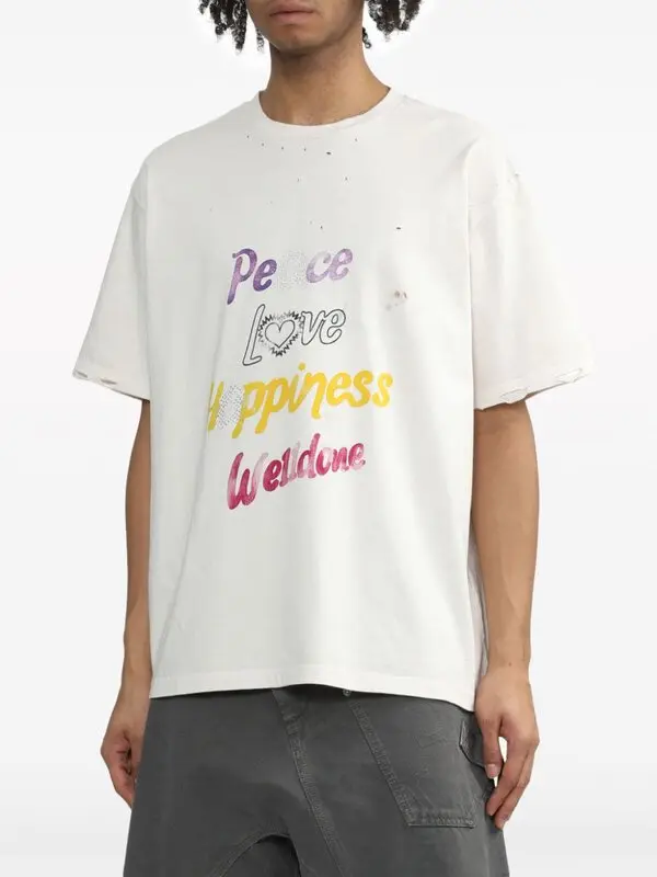 We11Done Peace Logo-print T-shirt - White