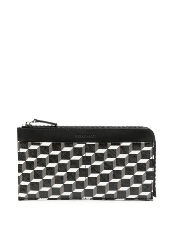 Pierre Hardy Palatine Cube Perspective-print Wallet - Black