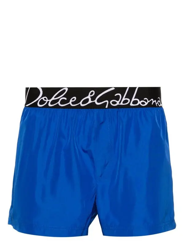 Dolce & Gabbana Logo-waistband Swim Shorts