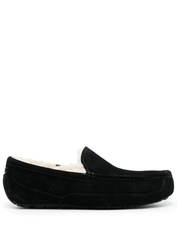 UGG Ascot Matte Suede Slippers - Black