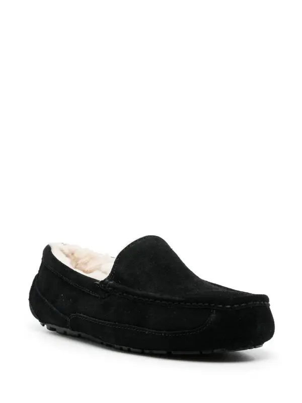 UGG Ascot Matte Suede Slippers - Black