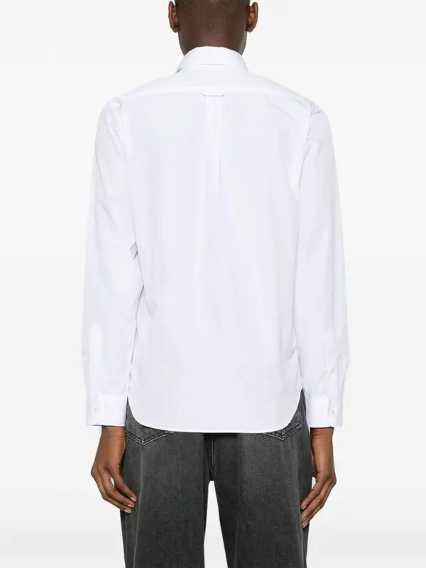 Maison Kitsuné Fox-patch Cotton Shirt - White