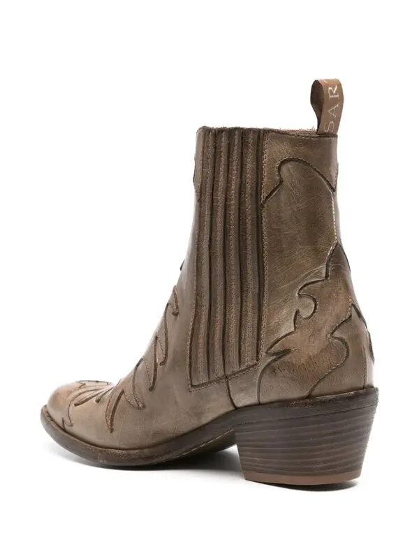 Sartore 45mm Leather Cowboy Boots - Brown