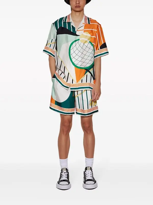 Casablanca Court Abstrait Silk Shirt