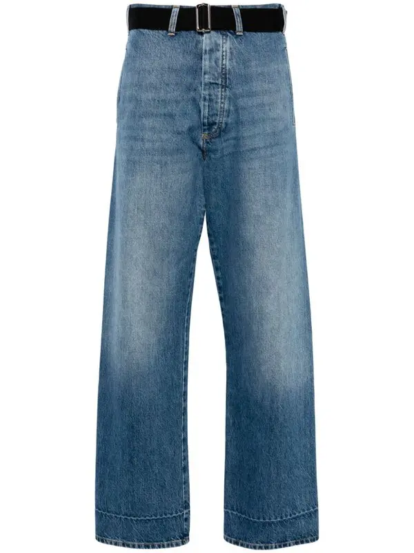 Plan C High-rise Wide-leg Jeans