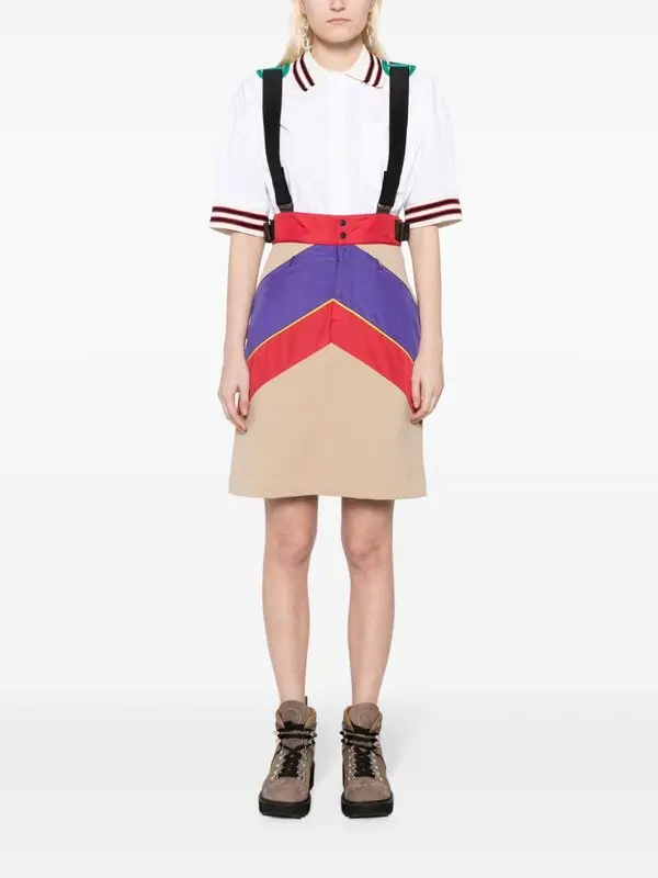 Kolor Colour-block Dungaree Dress - Multicolour