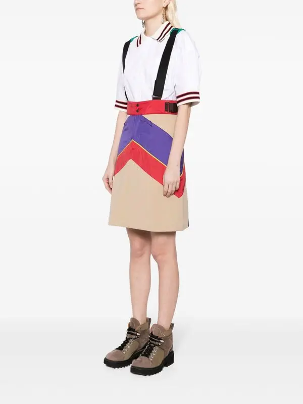 Kolor Colour-block Dungaree Dress - Multicolour