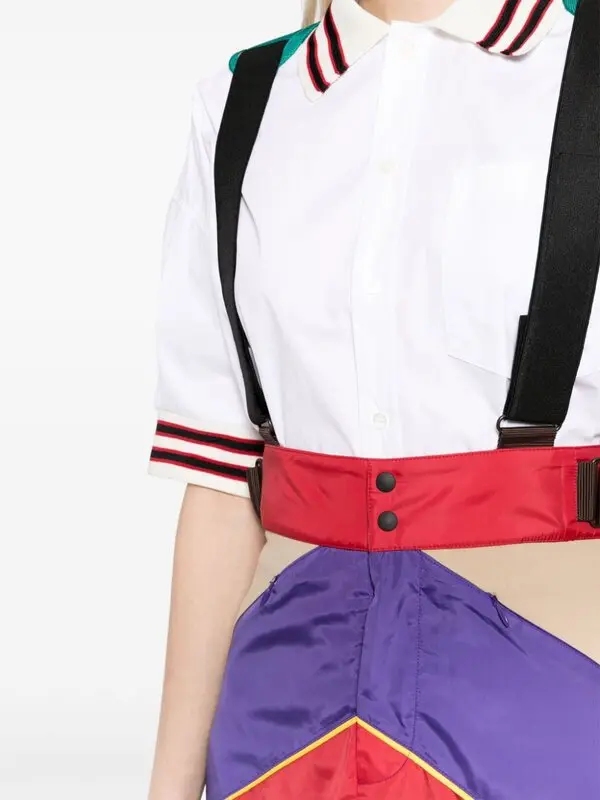 Kolor Colour-block Dungaree Dress - Multicolour