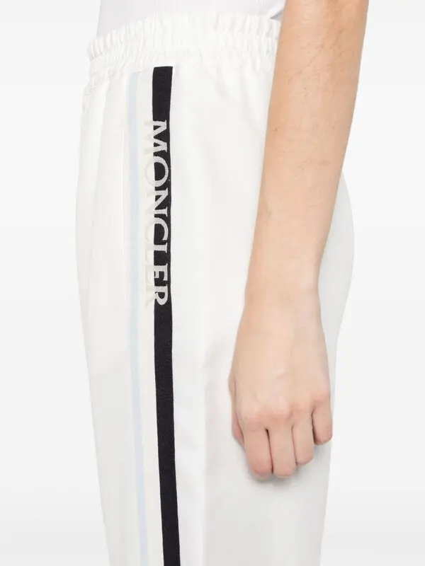 Moncler Logo-embroidered Track Pants - Neutrals