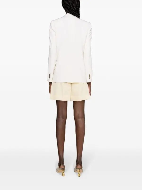 MSGM Single-breasted Crepe Blazer - White