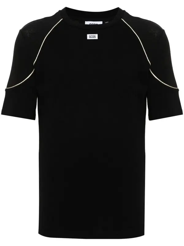 Gcds Comma Cotton T-shirt - Black