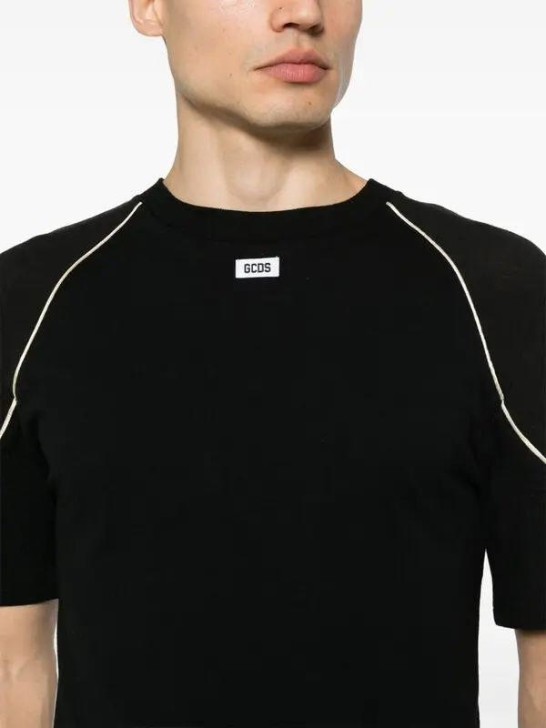 Gcds Comma Cotton T-shirt - Black
