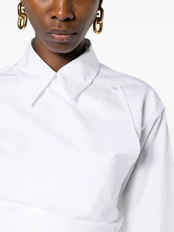 Fabiana Filippi Wrap-design Cotton Shirt